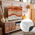 Abstract Orange TV Dust Cover 65 Inch, Gradient Beach Ocean Wave Oil ...