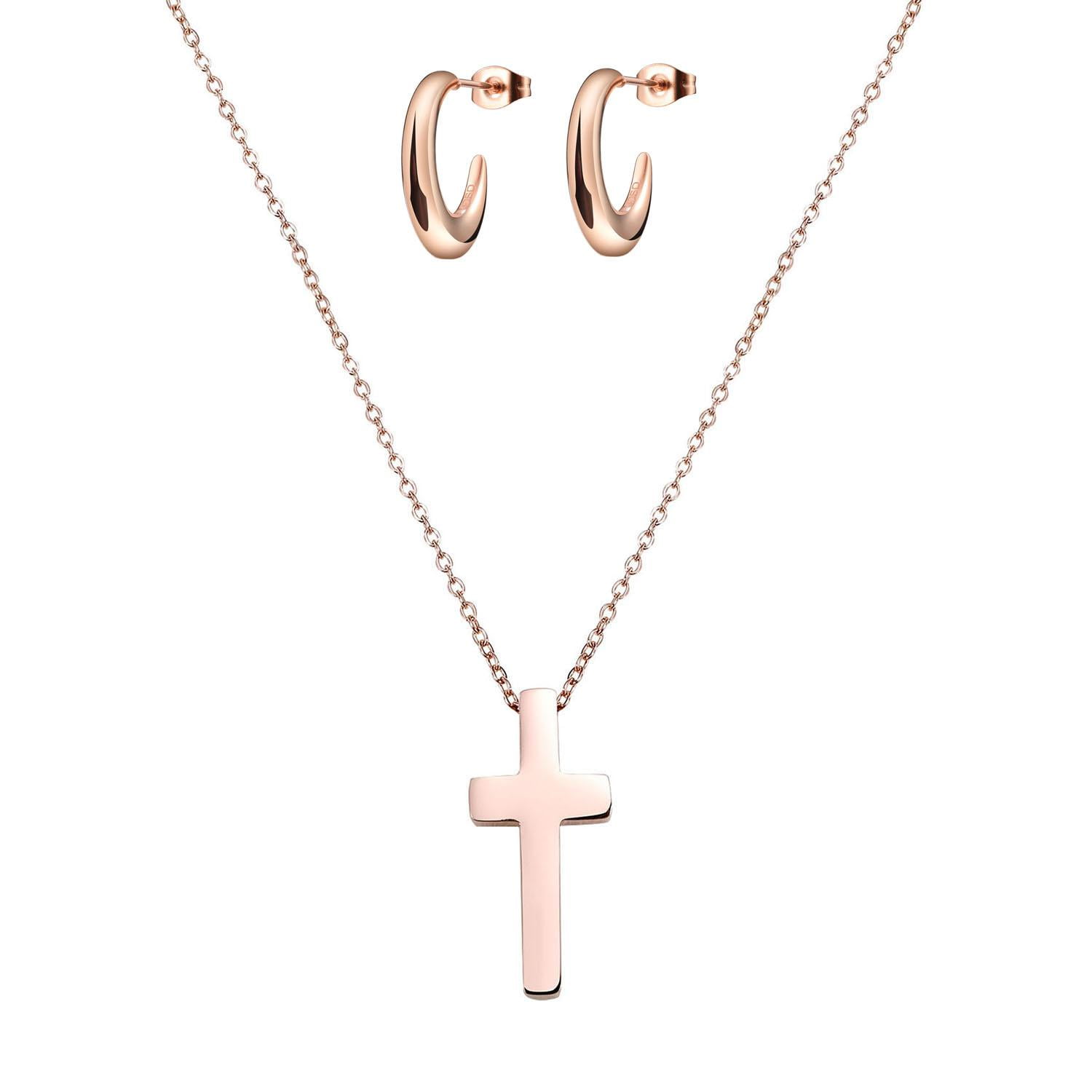 Set De Joyería Enso Acero Inoxidable Oro Rosa Cruz Ej-17 Enso EJ-17 | Bodega Aurrera en línea