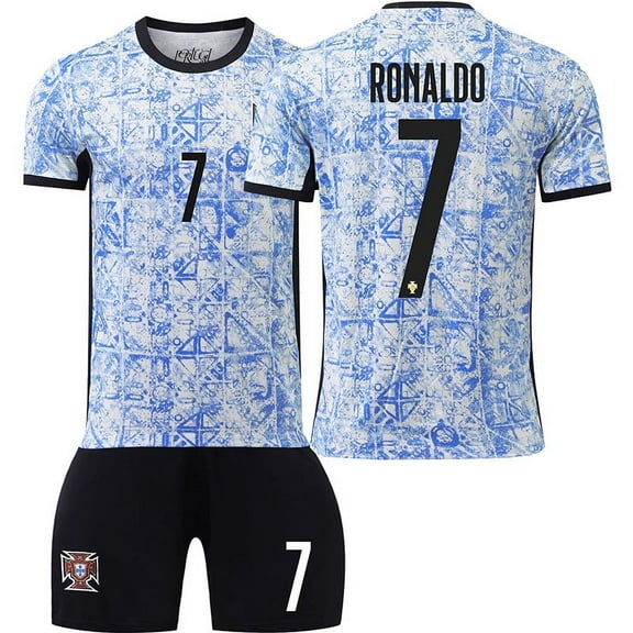 Mens/Kids 2024-2025 Soccer European Cup Portugal Fans #7 Ronaldo ...