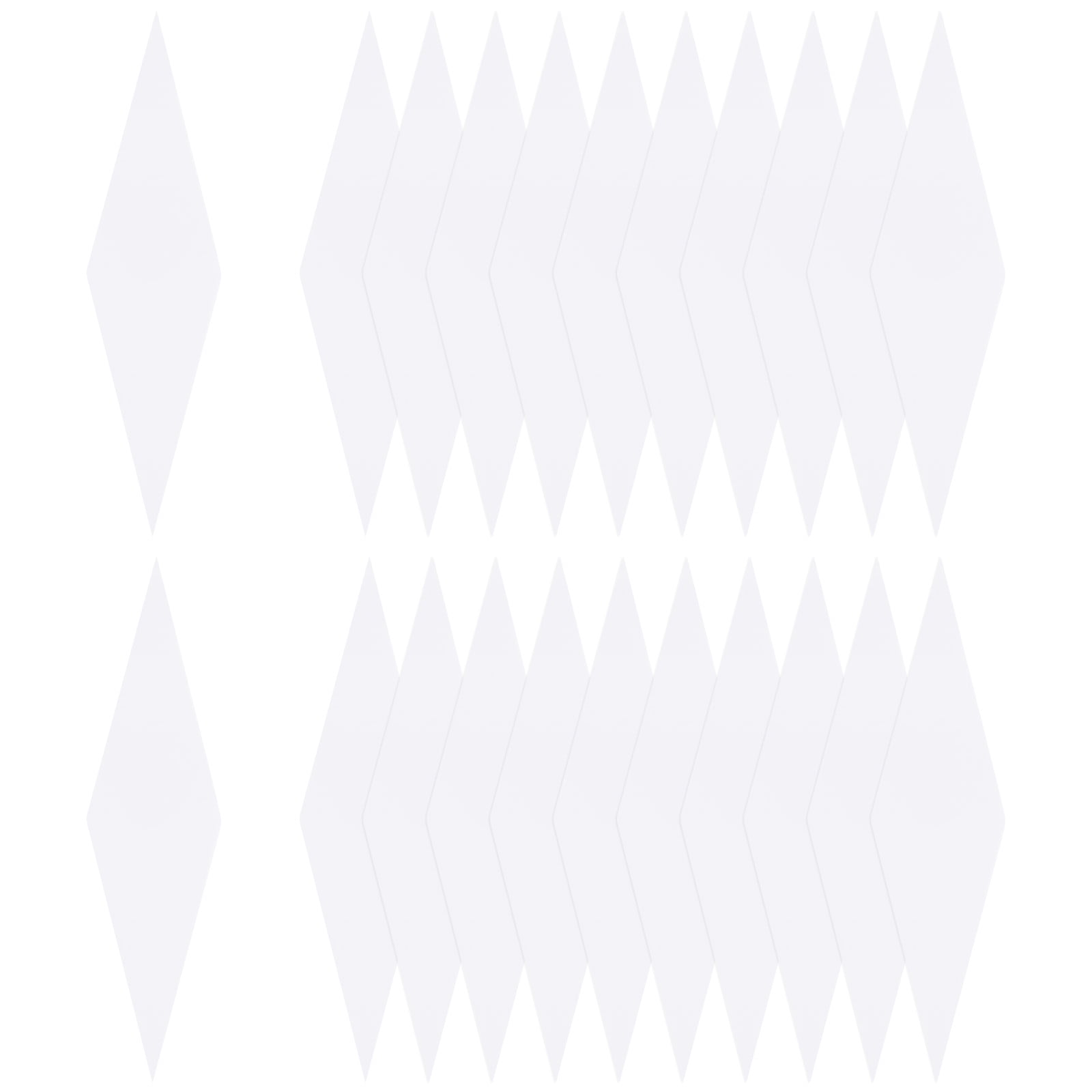 100 Count English Paper Piecing Flat Rhombus Shapes for Sewing ...