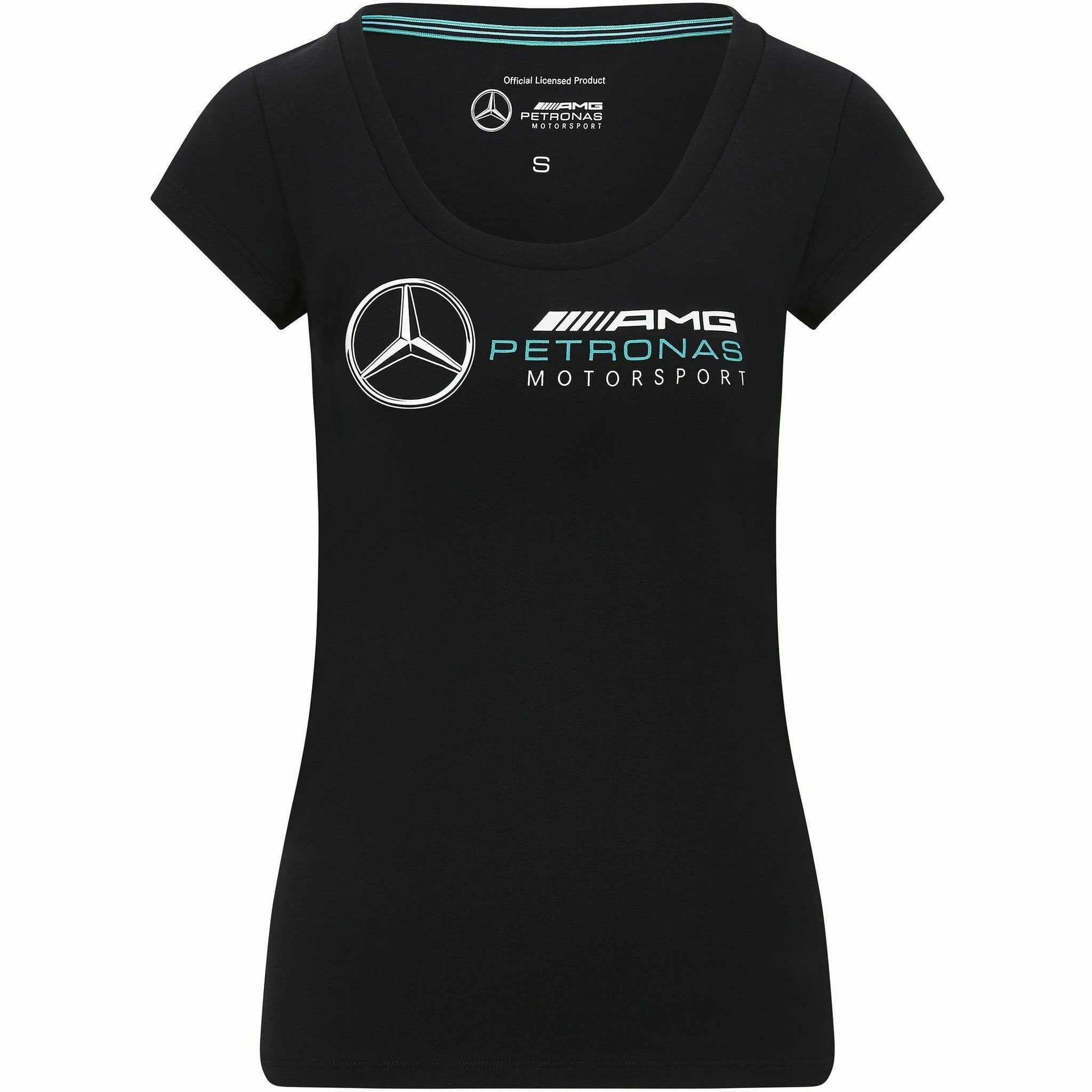 Mercedes Benz AMG Petronas F1 Women's Large Logo T-Shirt Black/White ...