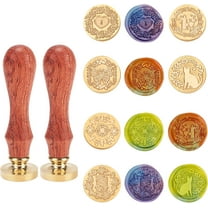 HOPPLER Wax Seal Stamp Set, 6 Pcs, Vintage Letters Invitations Cards ...