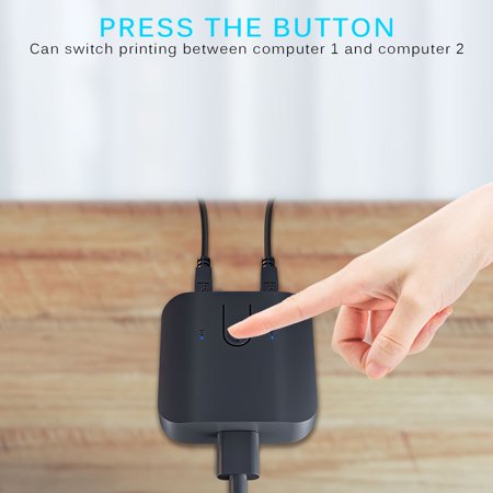 Printer Sharing Switch 2 In 1 Out 2 In 1 Device with Blue Light ...