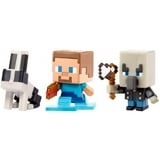 Minecraft Figures 3-Pack Steve, Vindicator, & Toast Collectible Mob ...