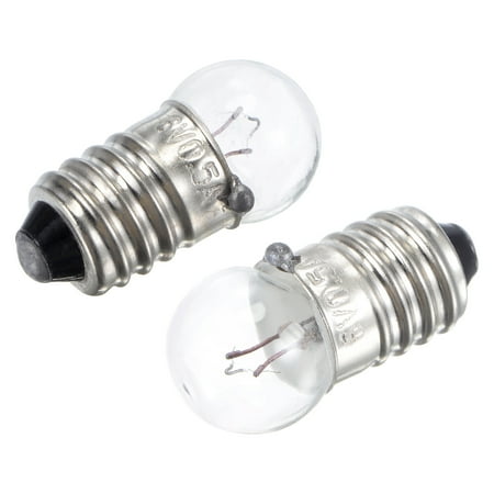 Unique Bargains E10 Screw Base Miniature Bulbs DC 6V Warm Yellow Light ...