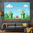 Super Mario Cartoon-themed birthday flag, background flag, children's ...
