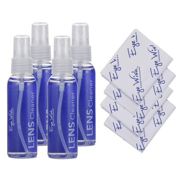 Eyeglass Lens Cleaner Spray | 4 Pack of 2oz Glasses Cleaning Spray & 4 ... Eyeglass Lens Cleaner Spray | 4 Pack of 2oz Glasses Cleaning Spray & 4 ...