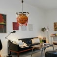 FINE MAKER Basketball Pendant Light Glass Industrial Chandelier Sport ...