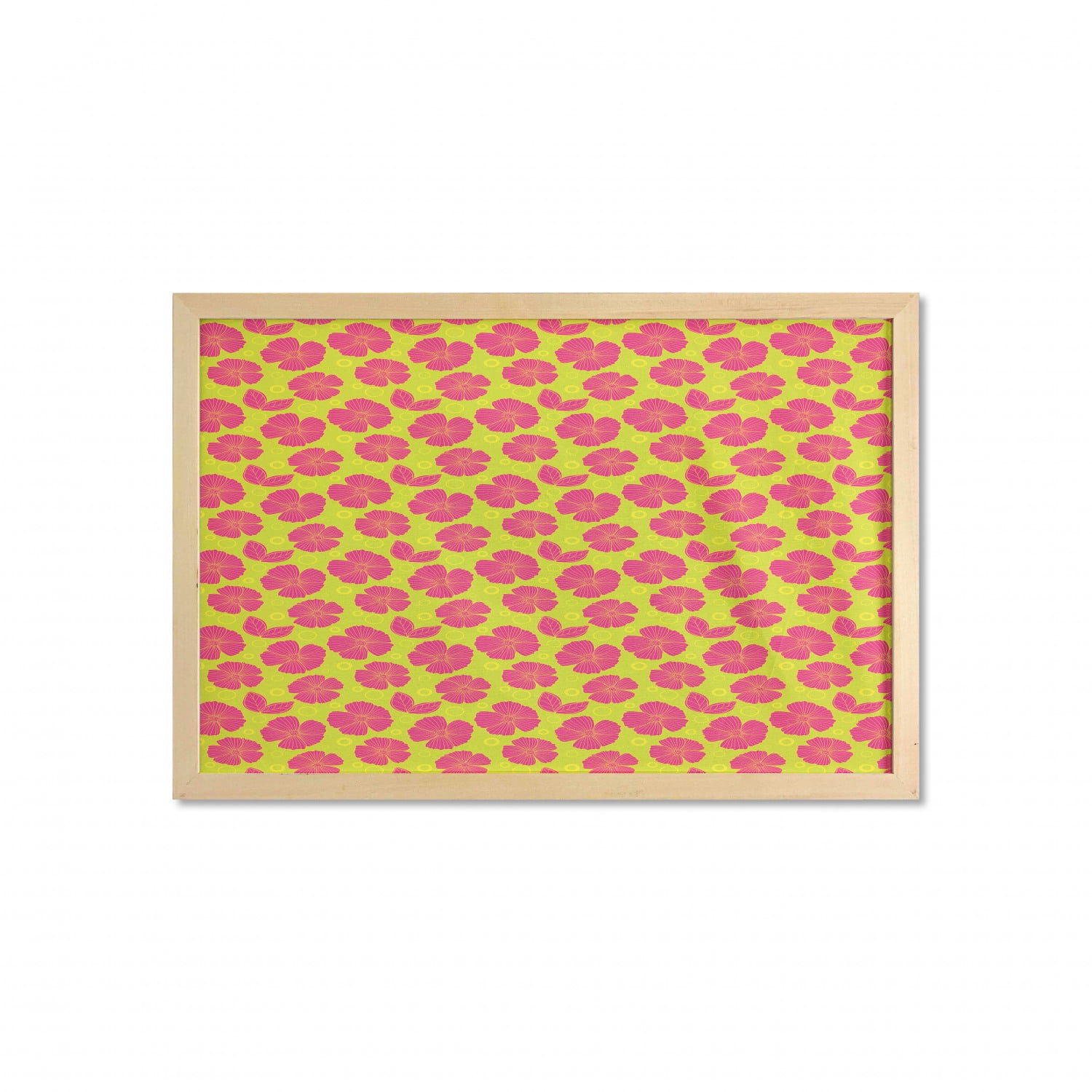 Floral Wall Art with Frame, Top View Graphical Design of Colorful ...