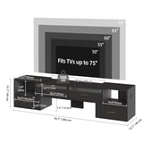 Dextrus LED Gaming Entertainment Center w/Power Outlets, Large TV stand ...
