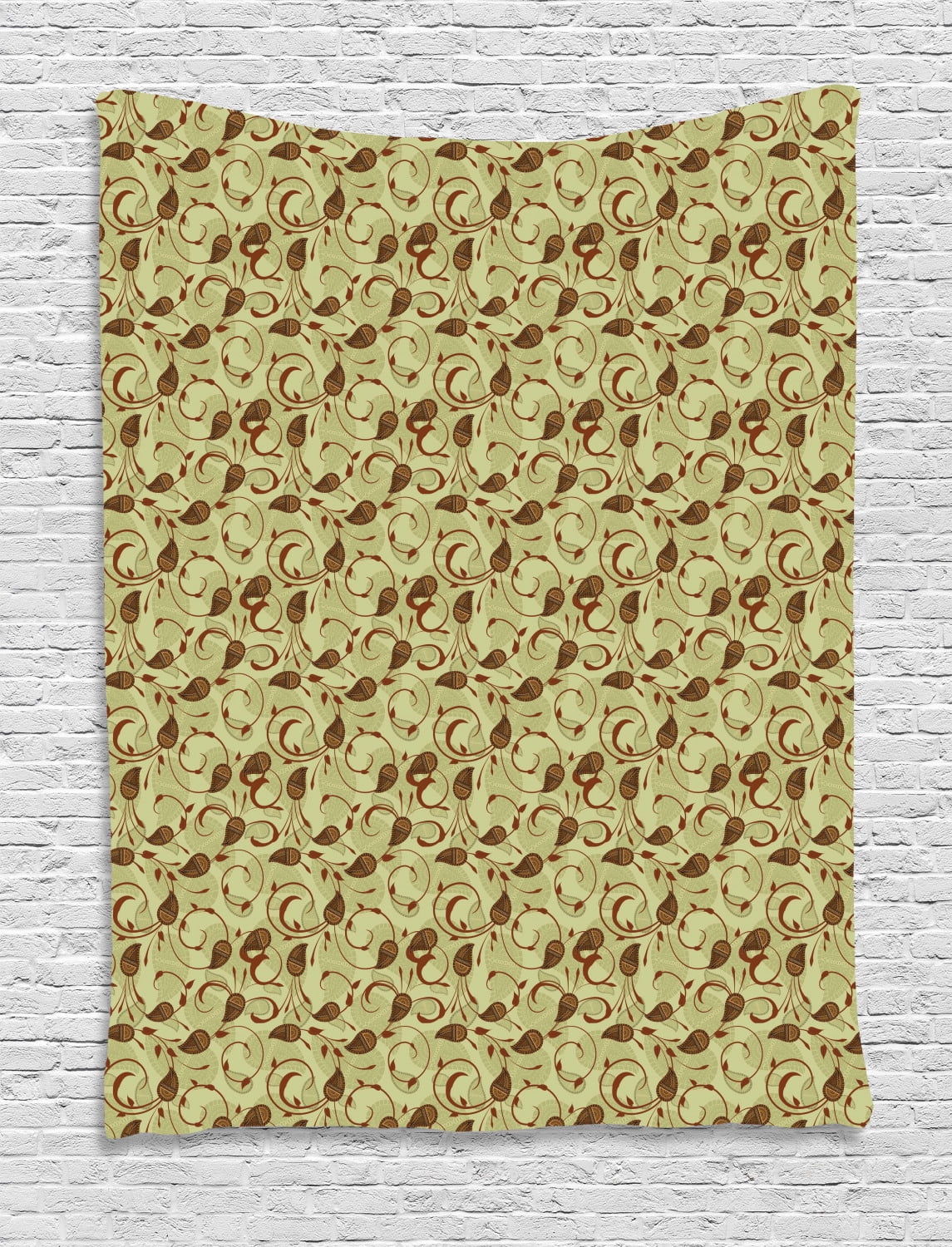 Persian Tapestry, Middle East Paisley Motifs with Ornamentals Designs ...