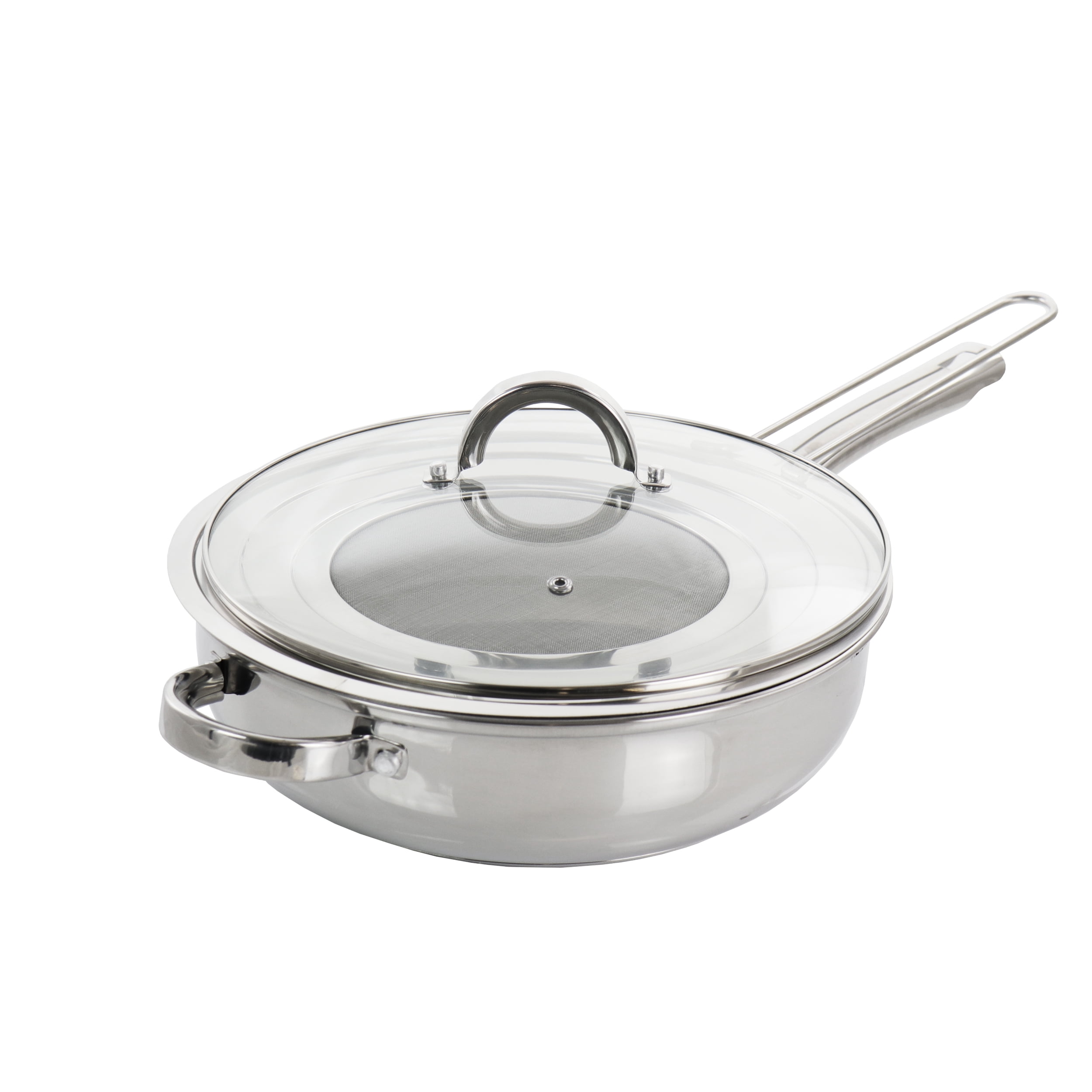 Oster Sangerfield 3 Piece 4 Quart Stainless Steel Saute Pan with Lid ...