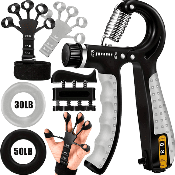 Gripzilla ULTIMATUM Hand Grip Trainer, 50-300LB 6pc, Forearm Fitness ...