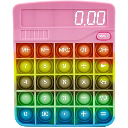 IGUOHAO 2 Pack Keyboard Calculator Shape Fidget Blocks Rainbow Keypad ...