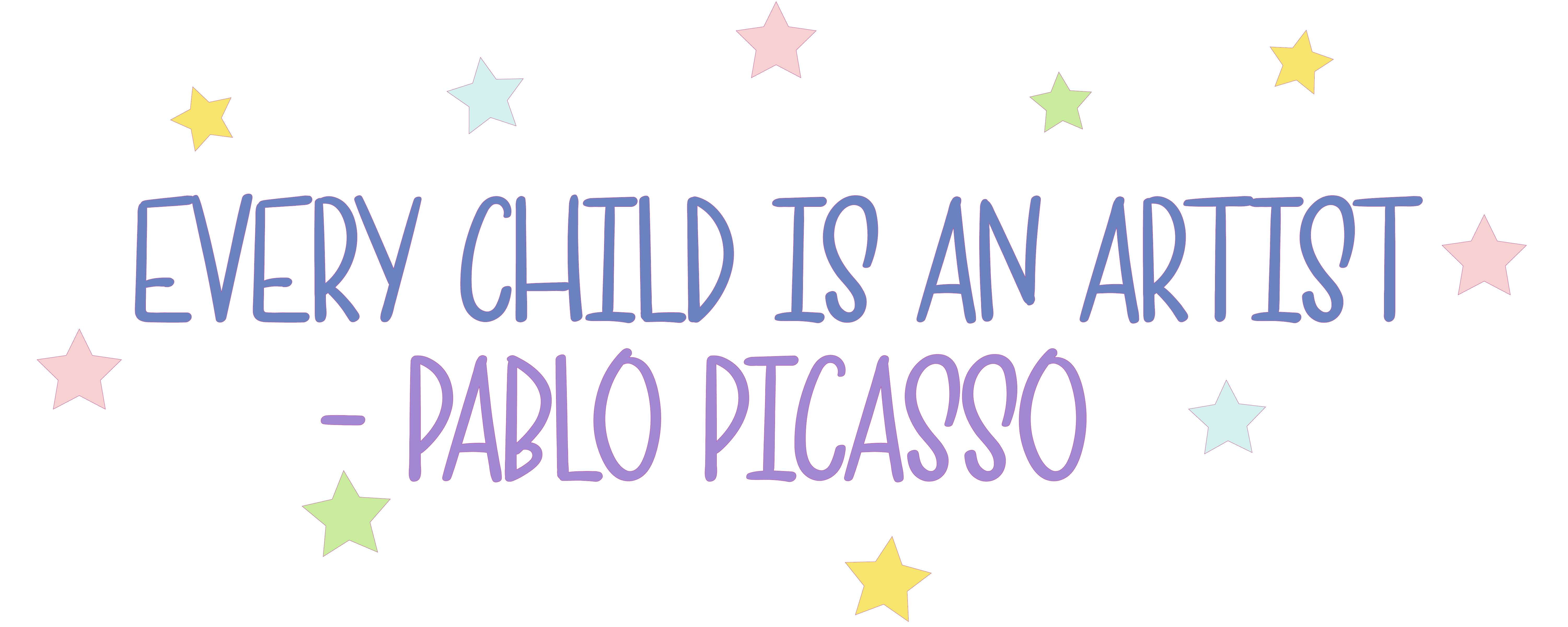 Every Child is an Artist with Creative and Colorful Stars Banner Art ...