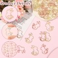 40Pcs 2 Colors Iron Paper Clips Bookmark Marking Clips Rabbit 28x21x1mm ...
