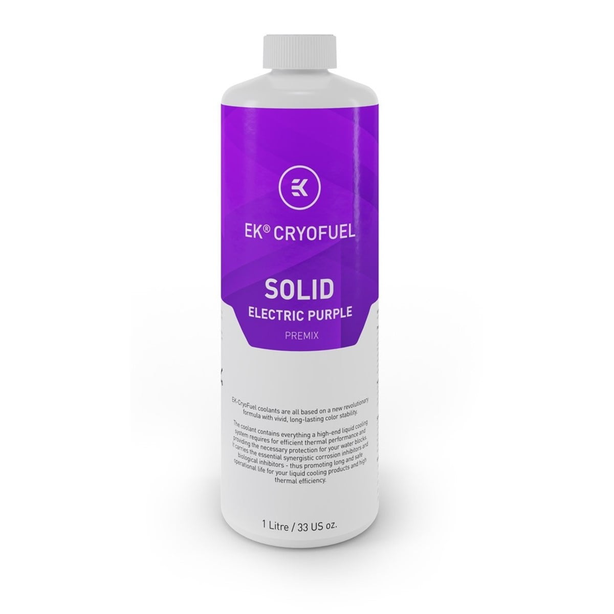 EKWB EK-CryoFuel Solid Premix PC Coolant, 1000mL, Electric Purple ...