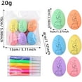 Easter Egg Painting Kit Paintable Flocking Eggs DIY White Easter Eggs ...