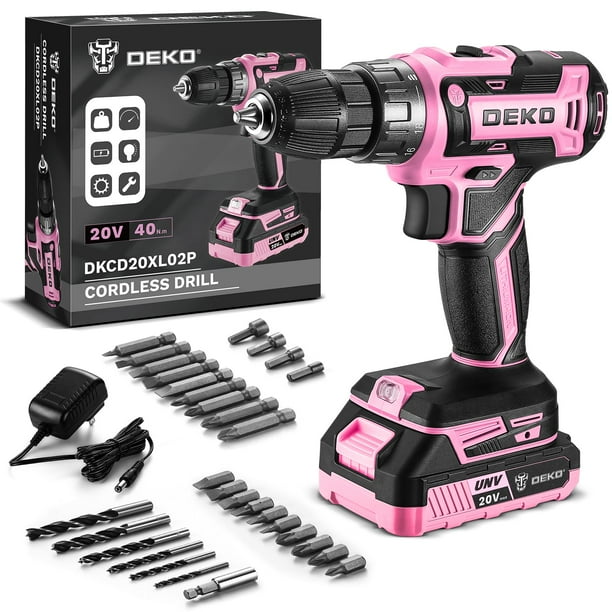 Set de taladros eléctricos inalámbricos Power Drill DEKO PRO de 20 V ...