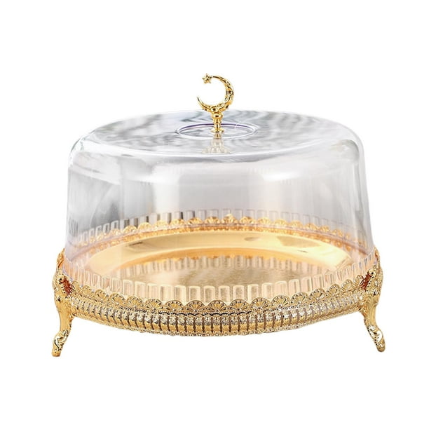 Cake Stand with Acrylic Lid Cupcake Holder Cookies Cake Display Stand ...
