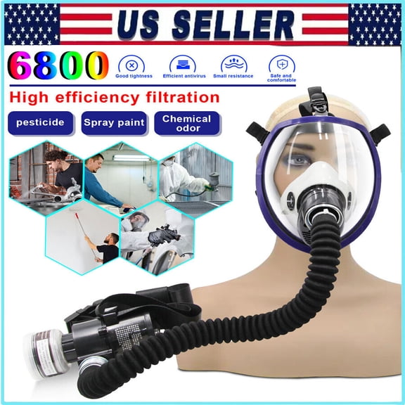 ST-100X Reusable Full Face Gas Mask with Vapor, Particulate Filtration ...