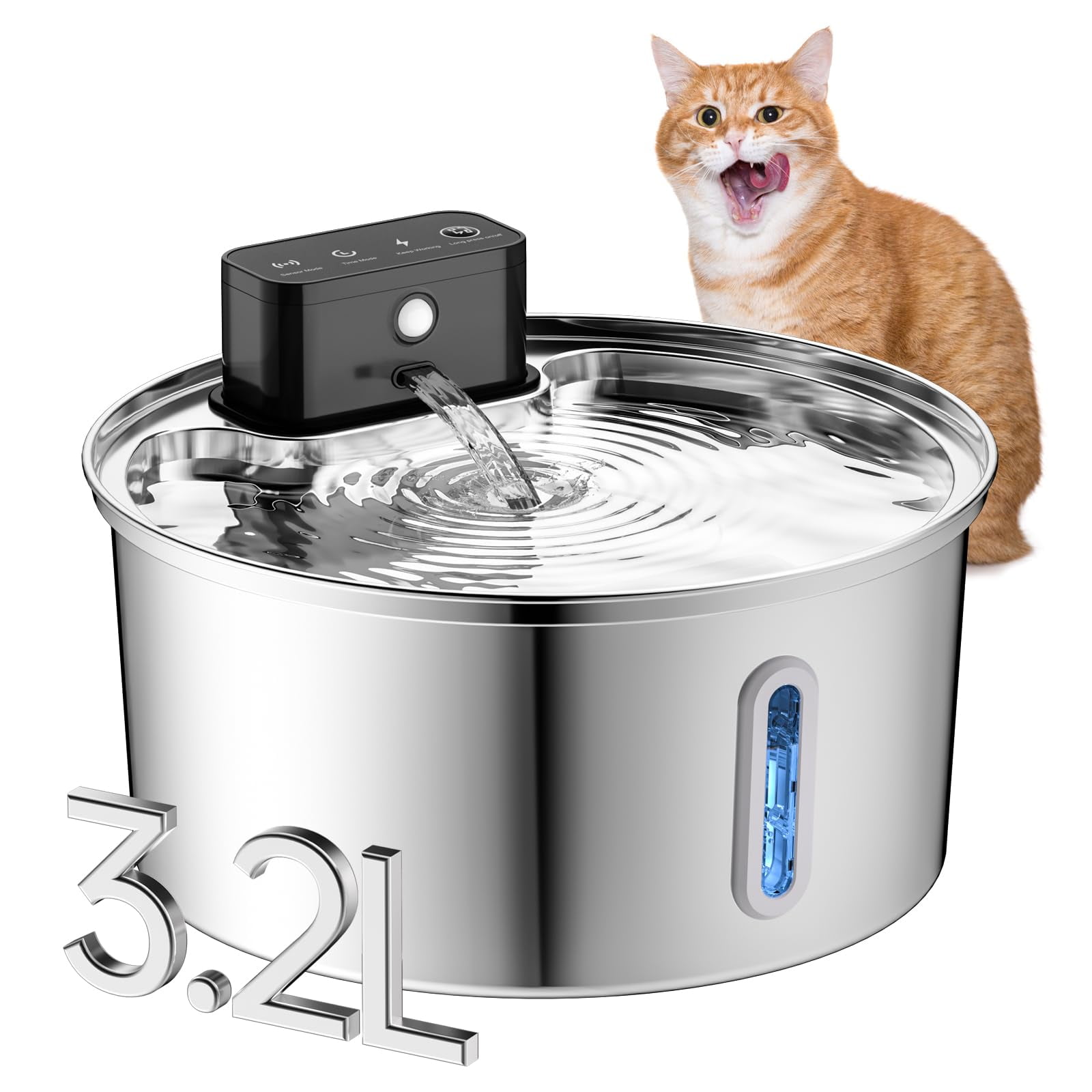 Click here for Qzkragt Wireless Cat Water Fountain  Stainless Ste... prices