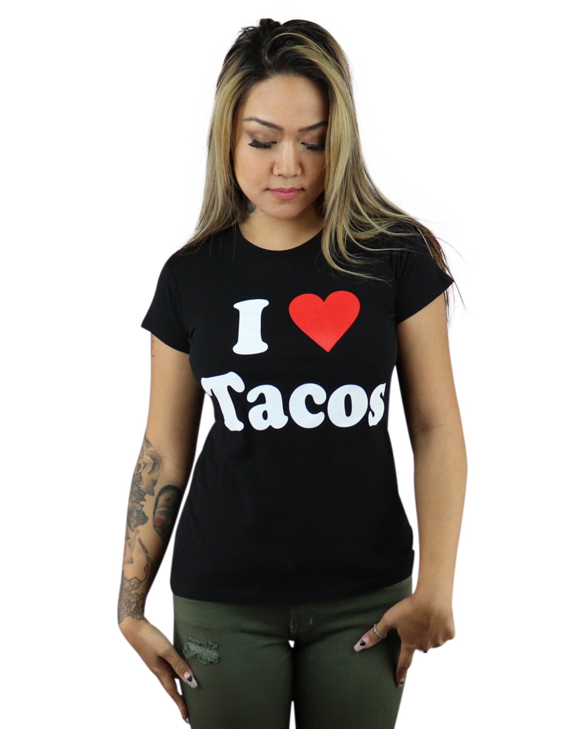 ShirtBANC Brand I Love Tacos Womens Shirt Taco Lovers Shirt - Walmart.com
