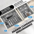 Expandable Kitchen Drawer Flatware Organizer, Adjustable Cutlery Tray ...