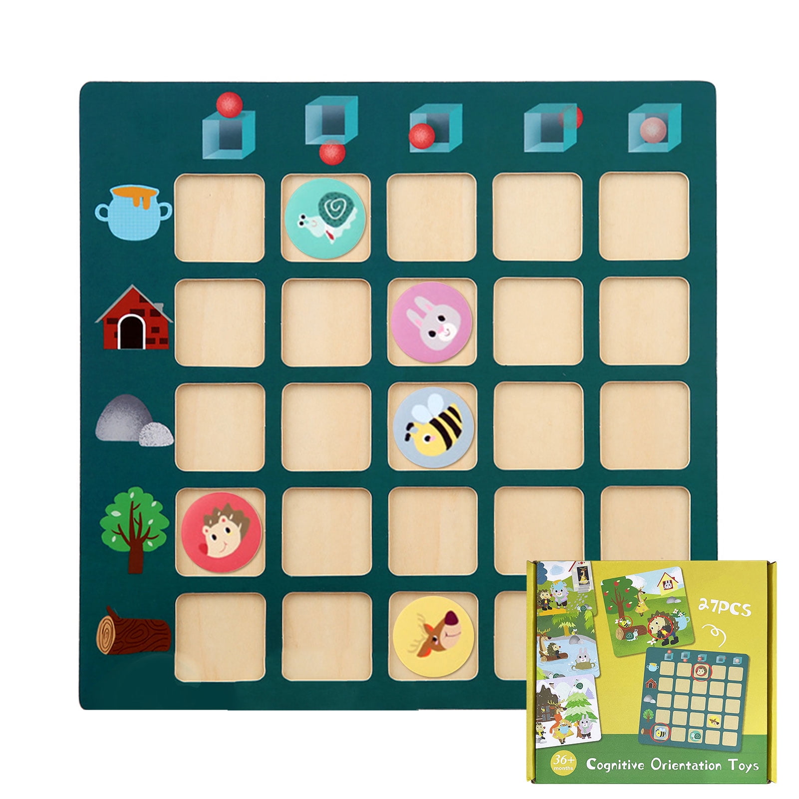 Puzzle Board Games Find Direction Game Educational Toy Teach Kids ...