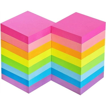 Bazic Color Paper Cube W/Durable Tray, 3" X 3" 300 Count/Pack, Mini ...