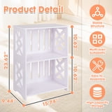 PinkSheep 3 Tier Open Shelf Bookcase Small Side Table End Table Storage ...