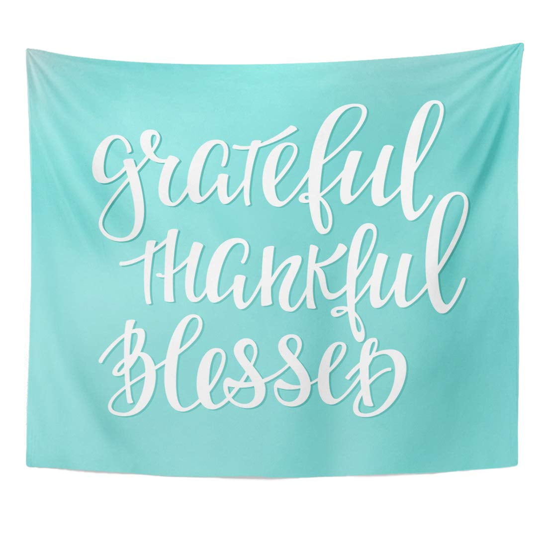 ZEALGNED Grateful Thankful Blessed Simple Lettering Calligraphy Graphic ...