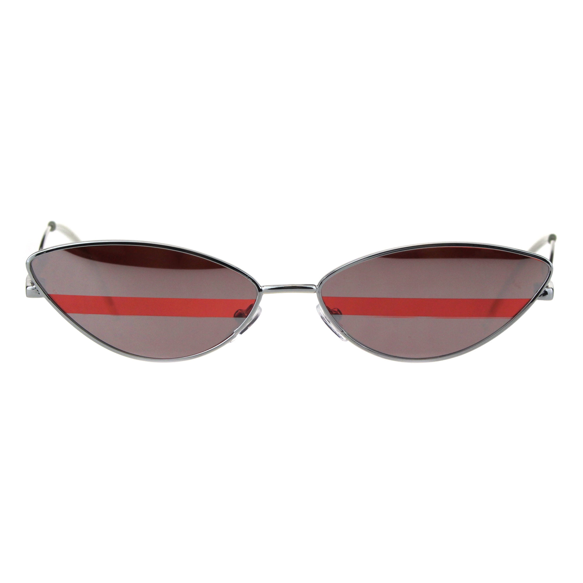 Womens Mod Goth Metal Rim Cat Eye Oval Retro Vintage Style Sunglasses ...
