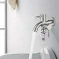 Double Garden Tap Stainless Steel Outside Tap Double Outlet Water ...
