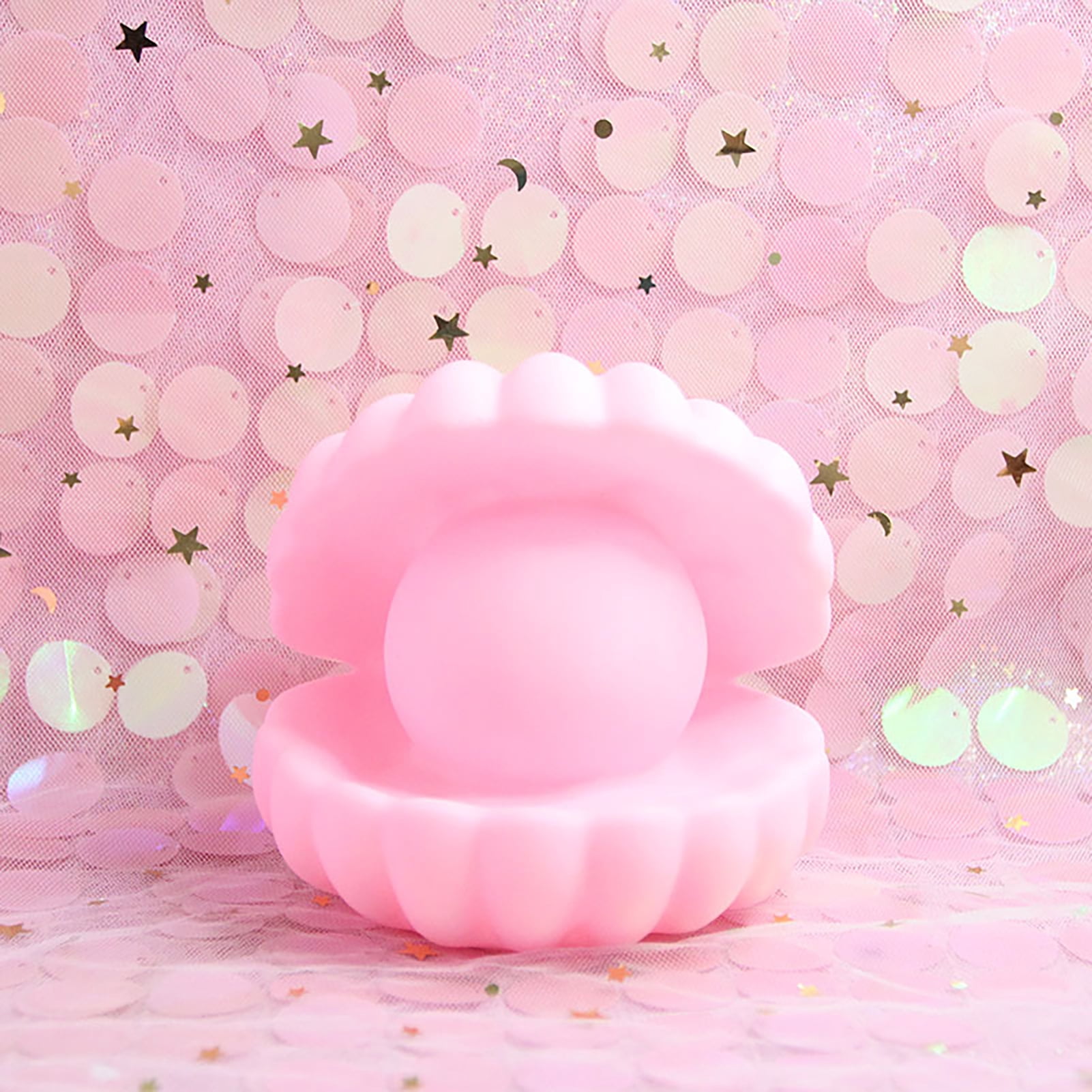 Cheers.US Shell Night Light LED Decorative Pearl Desktop Lamp for ...