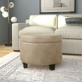 HomePop Round Storage Ottoman, Multiple Colors - Walmart.com
