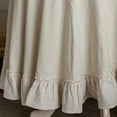 Retro Farmhouse Ruffle Round Tablecloth - Elegant White Cotton Table ...
