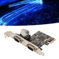 2024 PCIe RS232 Serial Adapter Card 250Kbps 2 Ports PCI Express X1 Plug and Play PCIe to Dual ...
