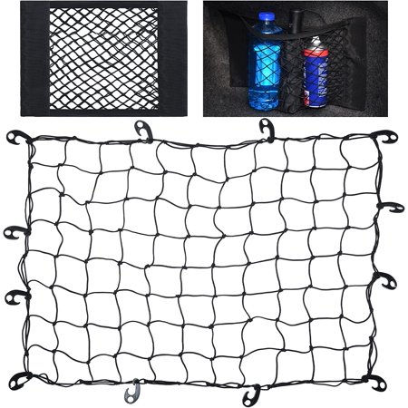 3 Pieces Luggage Mesh Cargo Nets Elastic Car Storage Net, 4 x 3 ft Auto ...