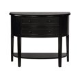 Powell Antique Black Through Terra Cotta Demilune Console Table ...