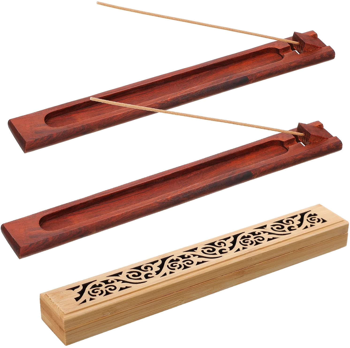 3 Pieces Incense Holder, Incense Stick Holder Incense Box Wooden ...