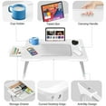 Livhil Foldable Large Lap Desk for Bed, Study Room Laptop Table ...