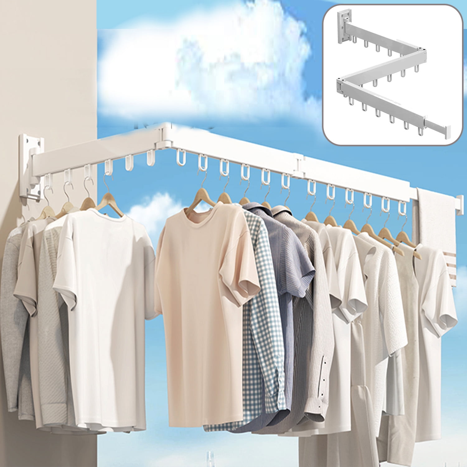 Wall Mounted Clothes Drying Rack , UNTIMATY Laundry Drying Rack ...