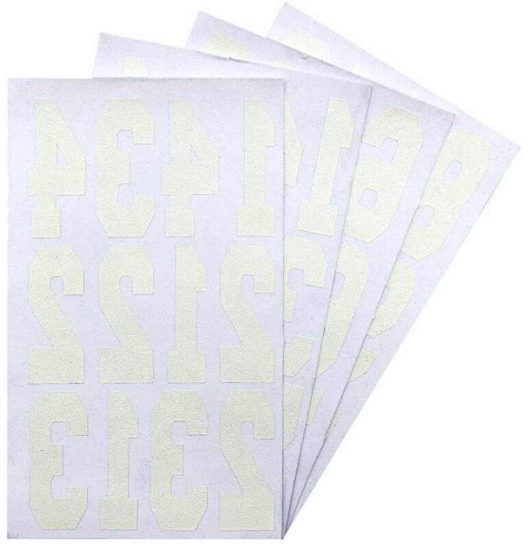 Iron on Numbers White 3 Inch Transfer, 4 Sheet - Walmart.com