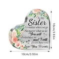 Acrylic Heart Gift Ornament For Sisters Transparent Color Printed Desk ...