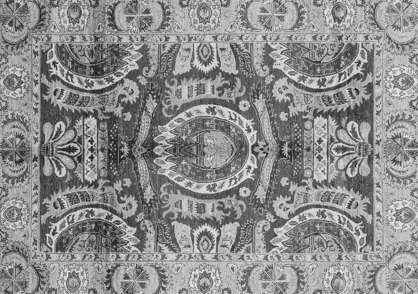 Ahgly Company Indoor Rectangle Abstract Gray Modern Area Rugs, 2' x 3 ...