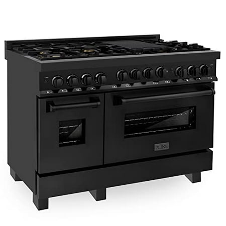 ZLINE 48" 6.0 cu. ft. Range with Gas Stove and Gas Oven in Black ...