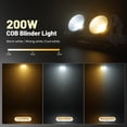 200W Blinder Lights,COB 2-in-1 Warm & Cool Spotlights 90 Beam Angle ...