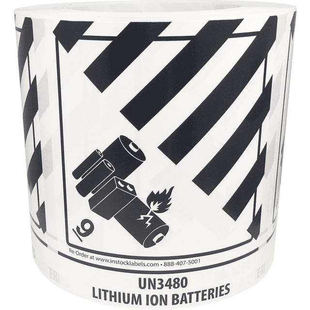 UN 3480 Hazardous Material Lithium Ion Batteries Hazard Class 9 ...