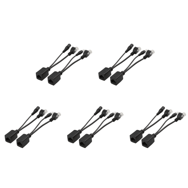 2 Uds Cable Adaptador POE RJ45 Inyector Divisor Ethernet Sintetizador ...